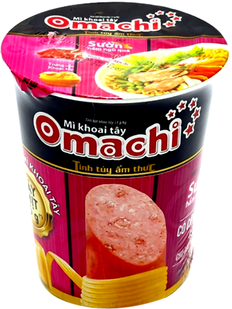 Mì khoai tây Omachi sườn hầm ngũ quả có thịt 115g - FujiMart